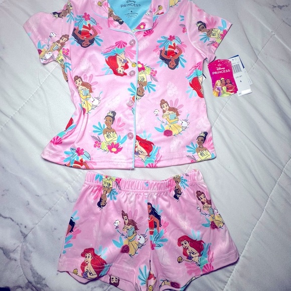 Disney | Pajamas | Disney Princess Pink Kids Pajamas 2 Piece Set | Poshmark